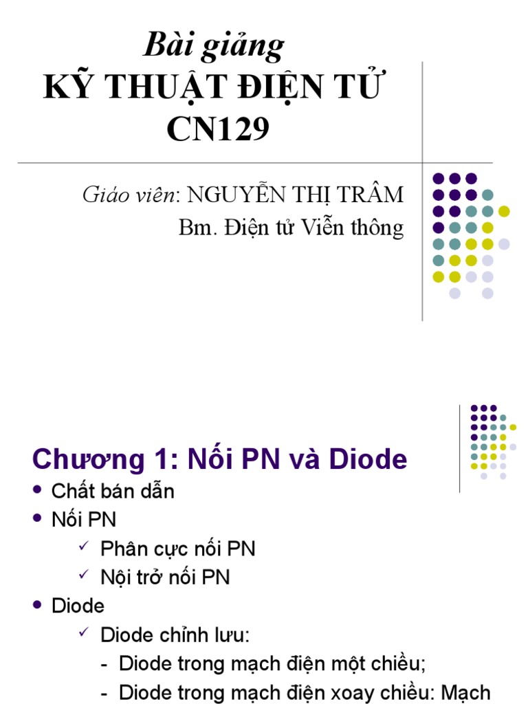 Chapter 1 - Diode Va Ung Dung | PDF