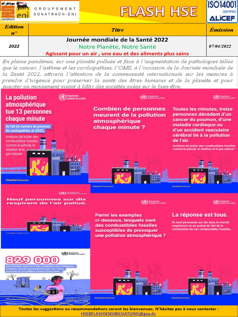 FLASH HSE Journée Mondial de La Santé | PDF