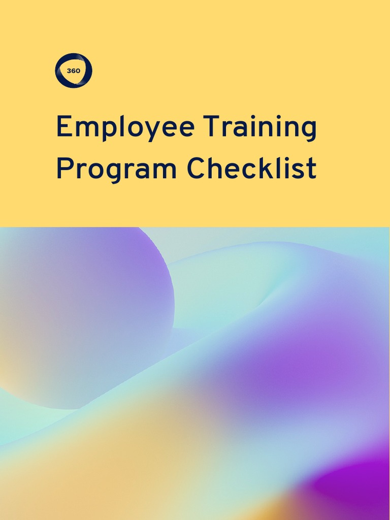 Employee-Training-Program-Checklist-by-360Learning | PDF | Goal ...