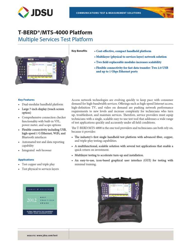 Datasheet MTS-4000 PDF | PDF | Computer Network | Usb