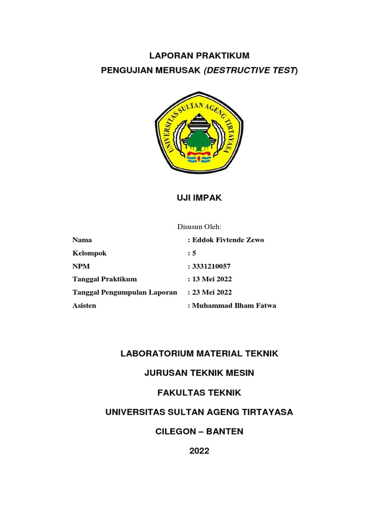 Uji Impak Material dengan Variasi Temperatur | PDF