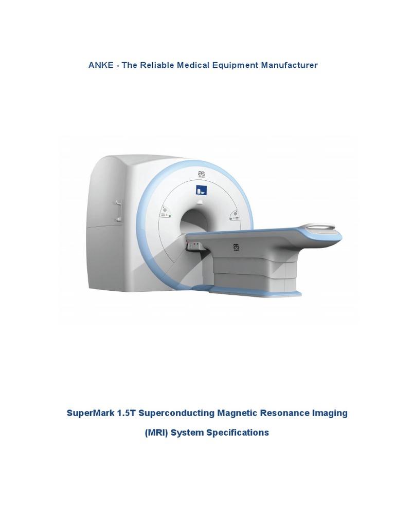 SuperMark 1.5T System Specifications | PDF | Magnetic Resonance Imaging | Radio