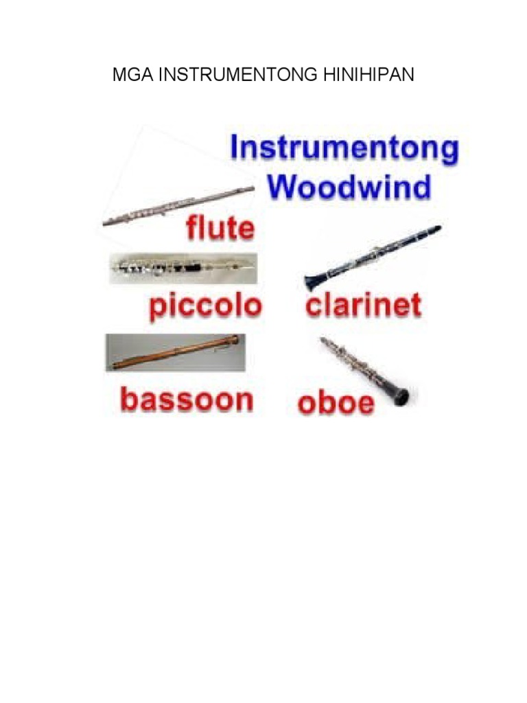 Mga Instrumentong Hinihipan | PDF
