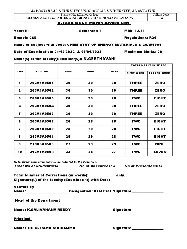 Iii Cse I Sem Best Marks Cem Pdf
