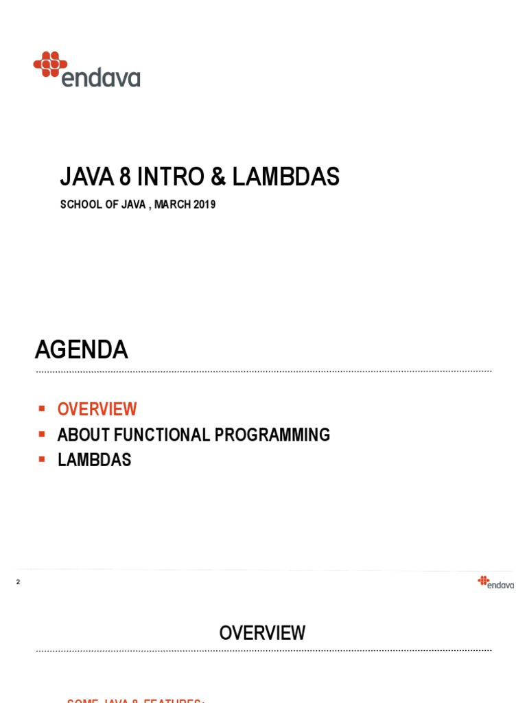 School of Java 2019 - Java 8 | PDF | Anonymous Function | Parameter (Computer Programming)
