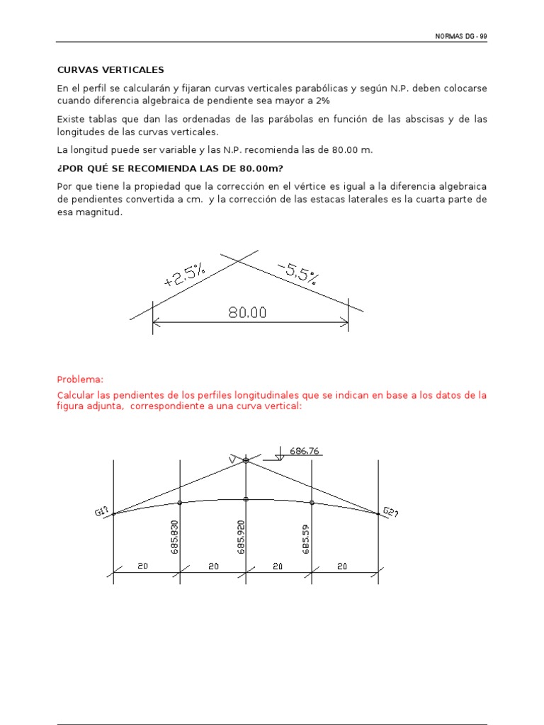Curvas Verticales | PDF | La carretera | Curva