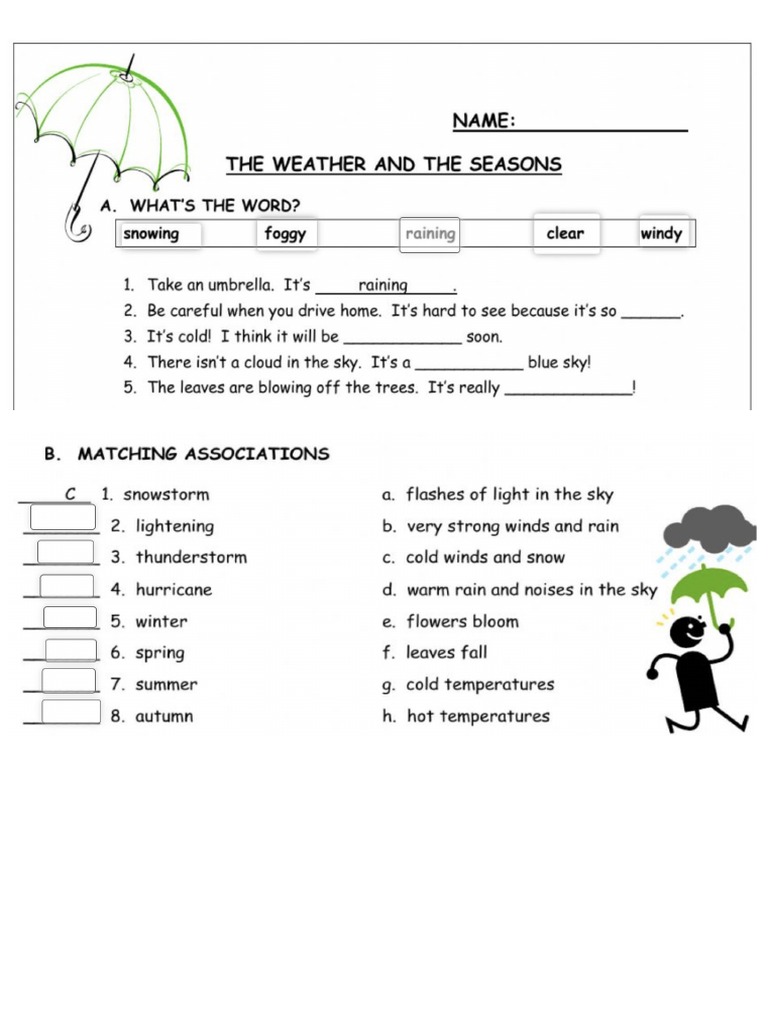 Grade 3 Seasons Worksheet | PDF