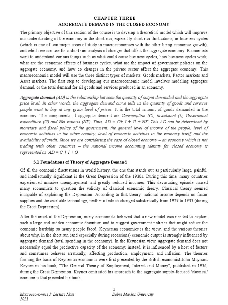 Chapter 3 | PDF | Economics | Aggregate Demand