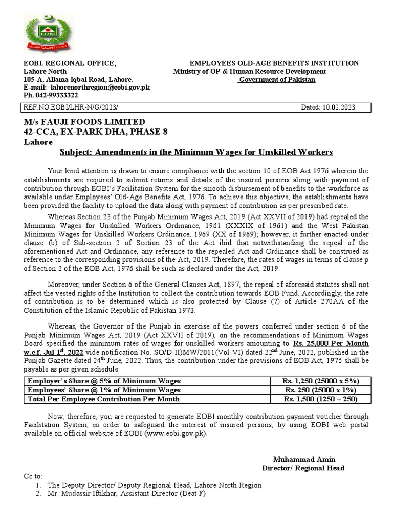 Amendment of Rate DFA | PDF | Labor | Justice