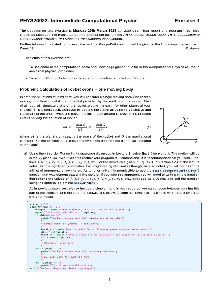 Physics Students: Rocket Orbit Simulation | PDF | Orbit | Rocket