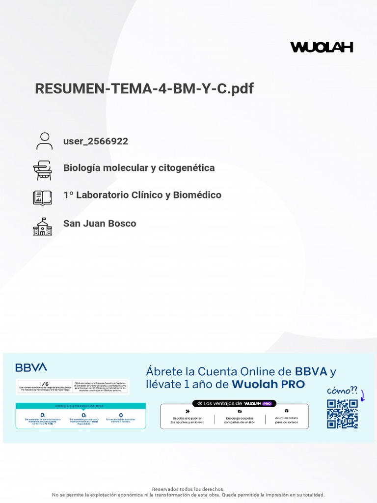 Bio Tema 4a | PDF | Hibridación de ácido nucleico | Adn