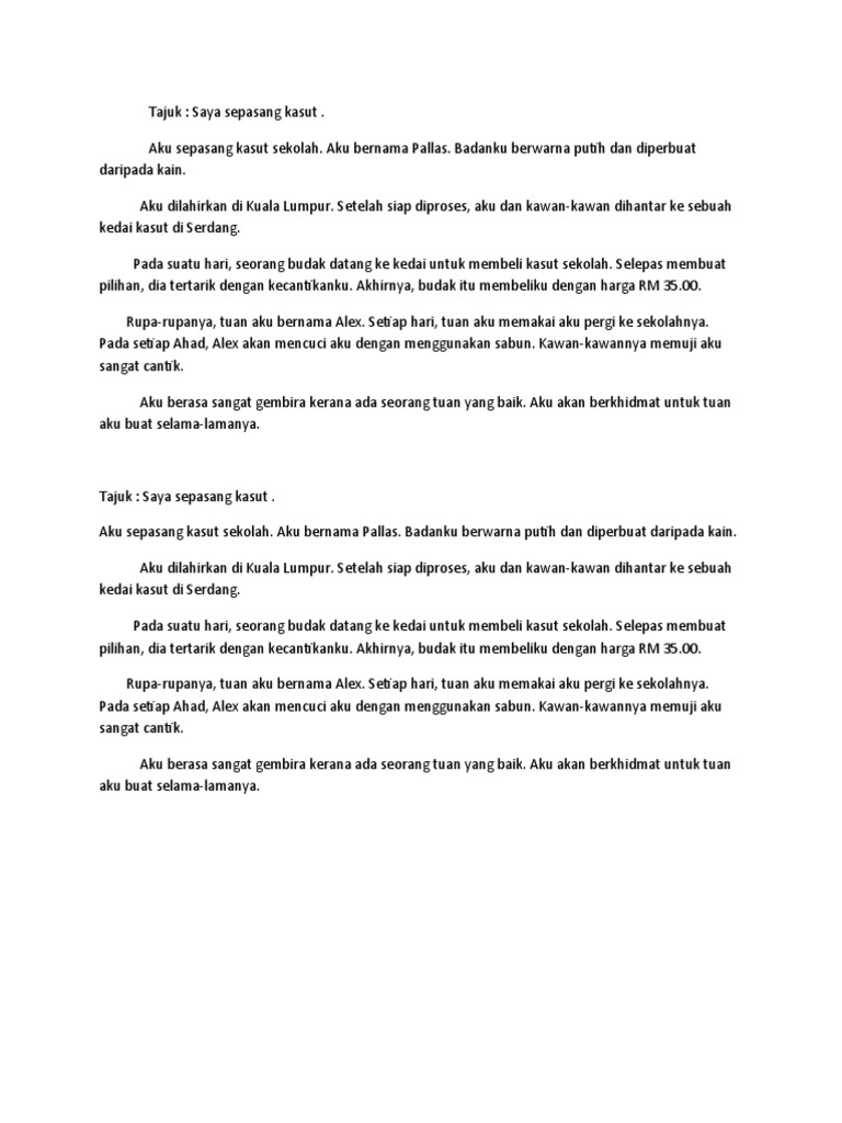 Saya Sepasang Kasut Pdf