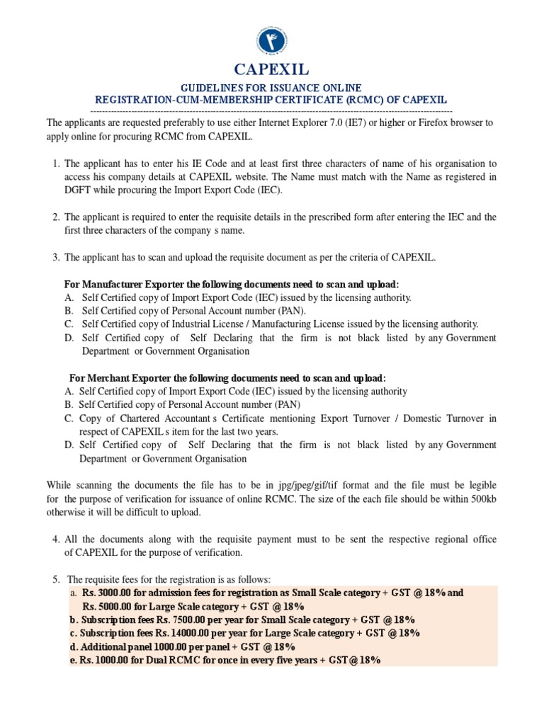 Guidelines-for-Online-RCMC (Latest) | PDF | Computing