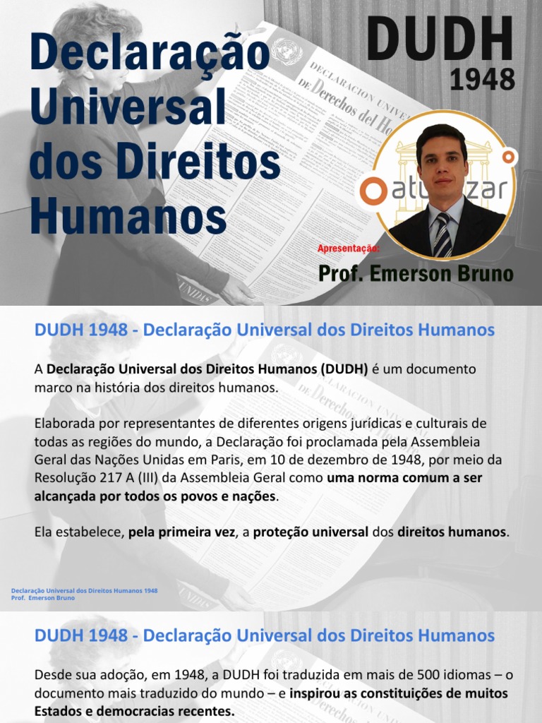 Dudh 1948 - Onu PDF | PDF | Direitos Humanos | Liberdade de expressão