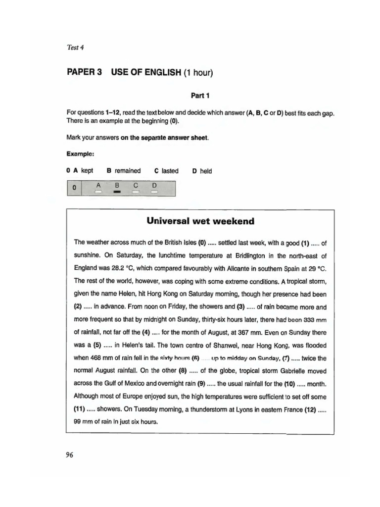 Cae 2 Vechi Test 4 Pdf