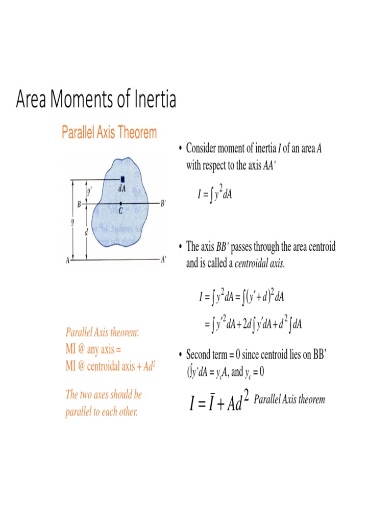 Moments of Inertia PDF | PDF | Cartesian Coordinate System | Area
