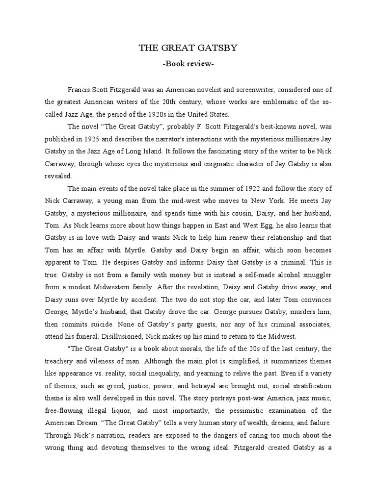 The Great Gatsby | PDF | The Great Gatsby