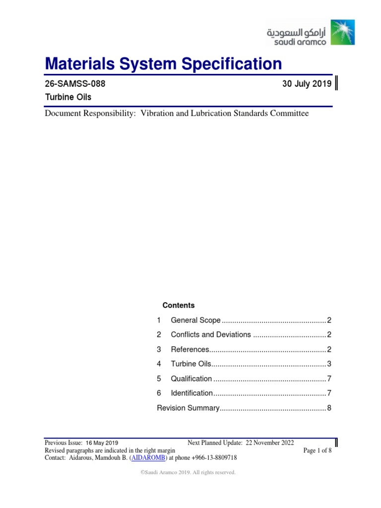 26 Samss 088 | PDF | Motor Oil | Energy Technology