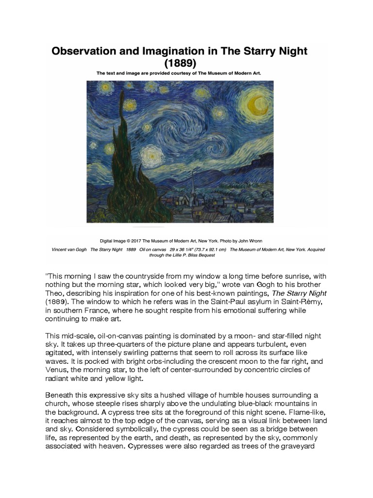 The Starry Night | PDF | Paintings | Plastic Arts