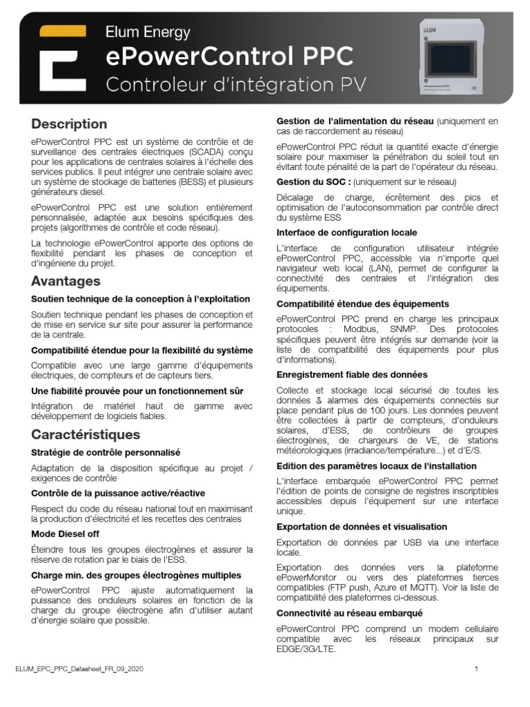 Système de contrôle ePowerControl PPC | PDF | Stockage de l'énergie ...