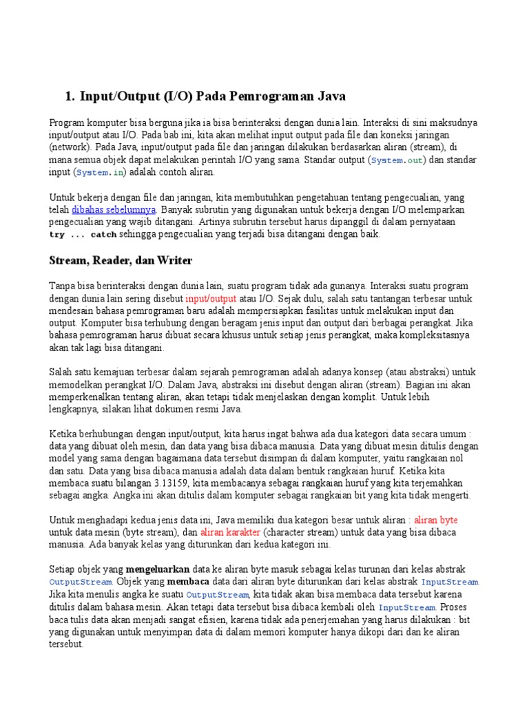 Resume Materi Java | PDF