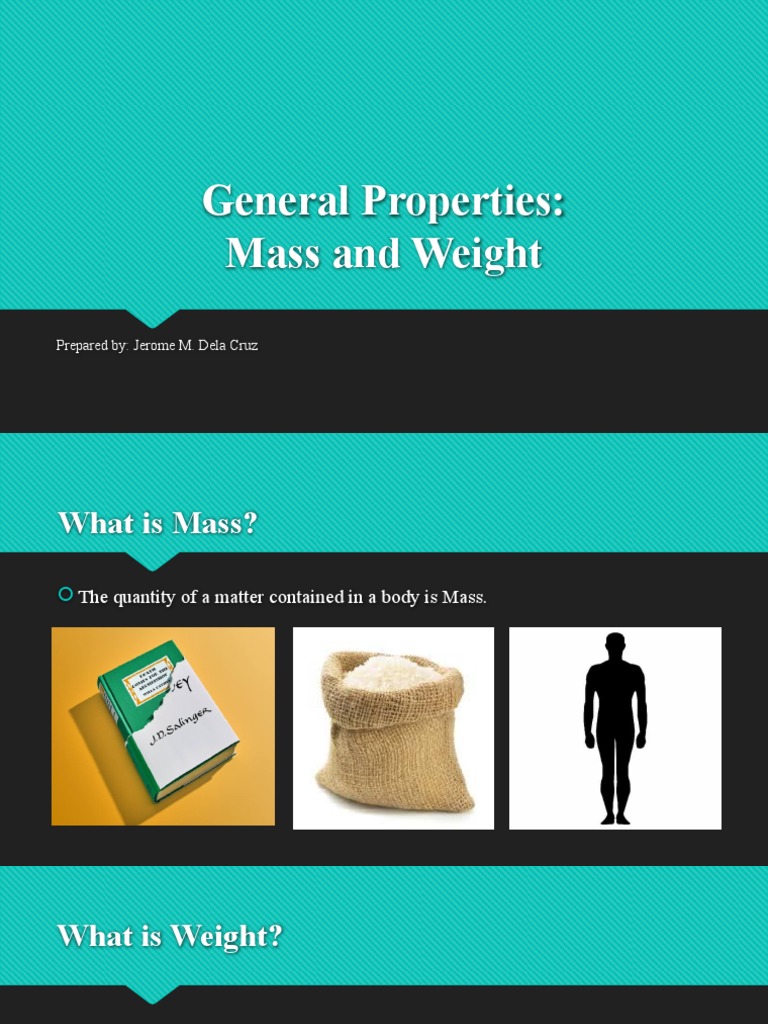 Mass vs. Weight: Definitions and Units | PDF