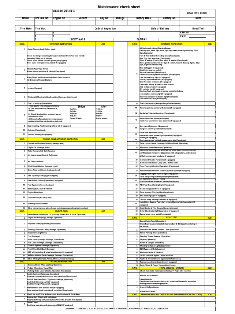 Checksheet 1 | PDF | Steering | Mechanical Engineering