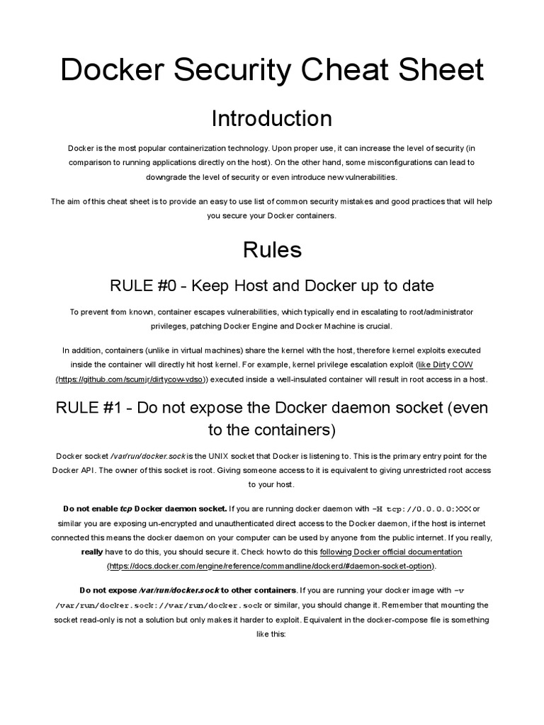 Docker Security Pdf Software Engineering Software Development