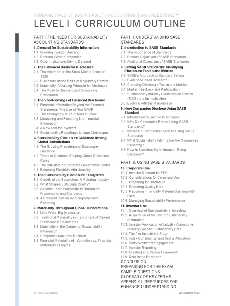 FSA Curriculum Outline 112322combine | PDF | Business | Corporations