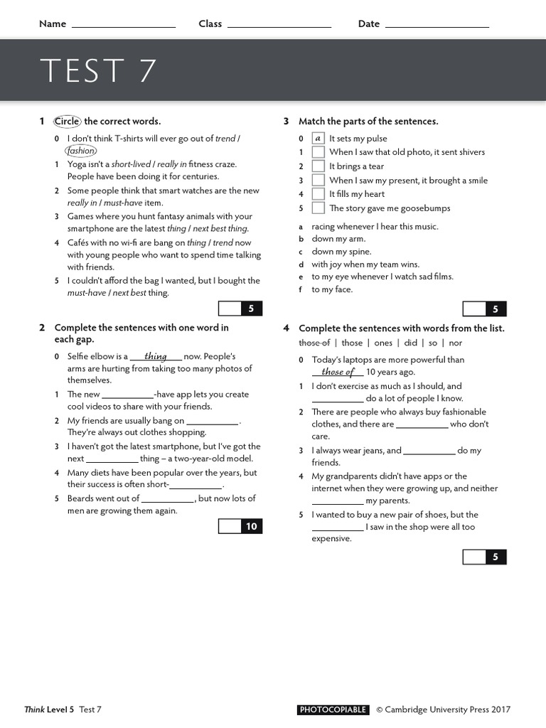 Think l5 Test7 1678725402 PDF | PDF | Self-Improvement