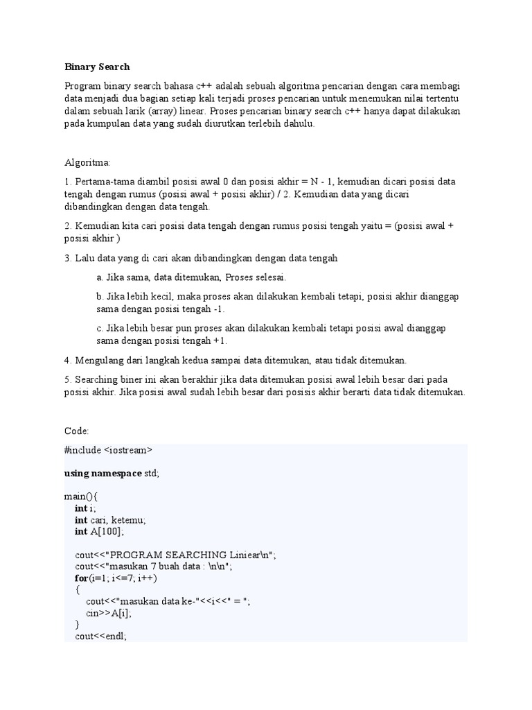 Algoritma Binary Search Bubble Sort | PDF | Metode & Bahan Ajar