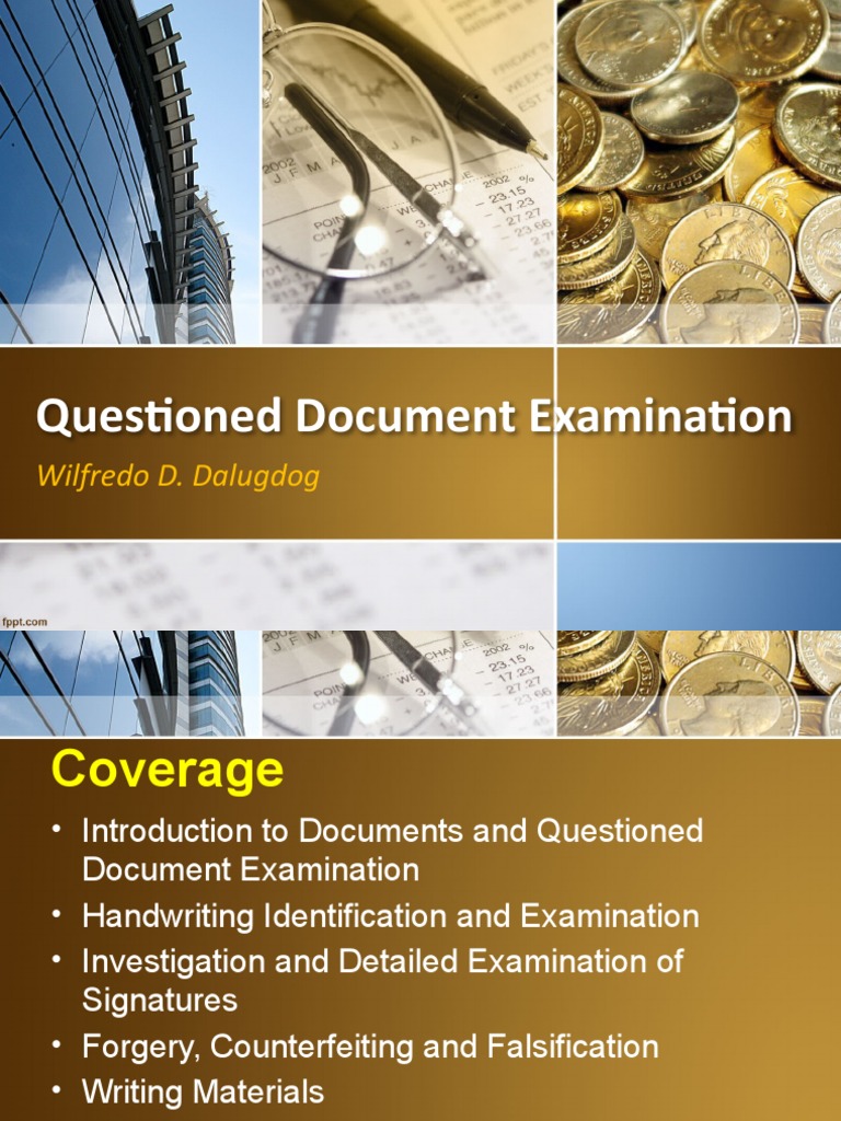 Questioned Document Examination PLMUN | PDF | Perjury | Forgery