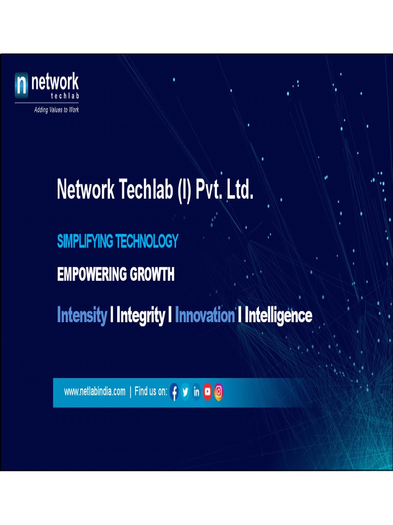 Network Techlab (I) Pvt. LTD.: Intensity Innovation | PDF | Engineering Thermodynamics ...