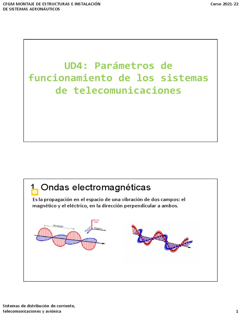 UD4 - Parámetros de Funcionamiento de Los Sistemas de Telecomunicaciones PDF | PDF | Modulación ...