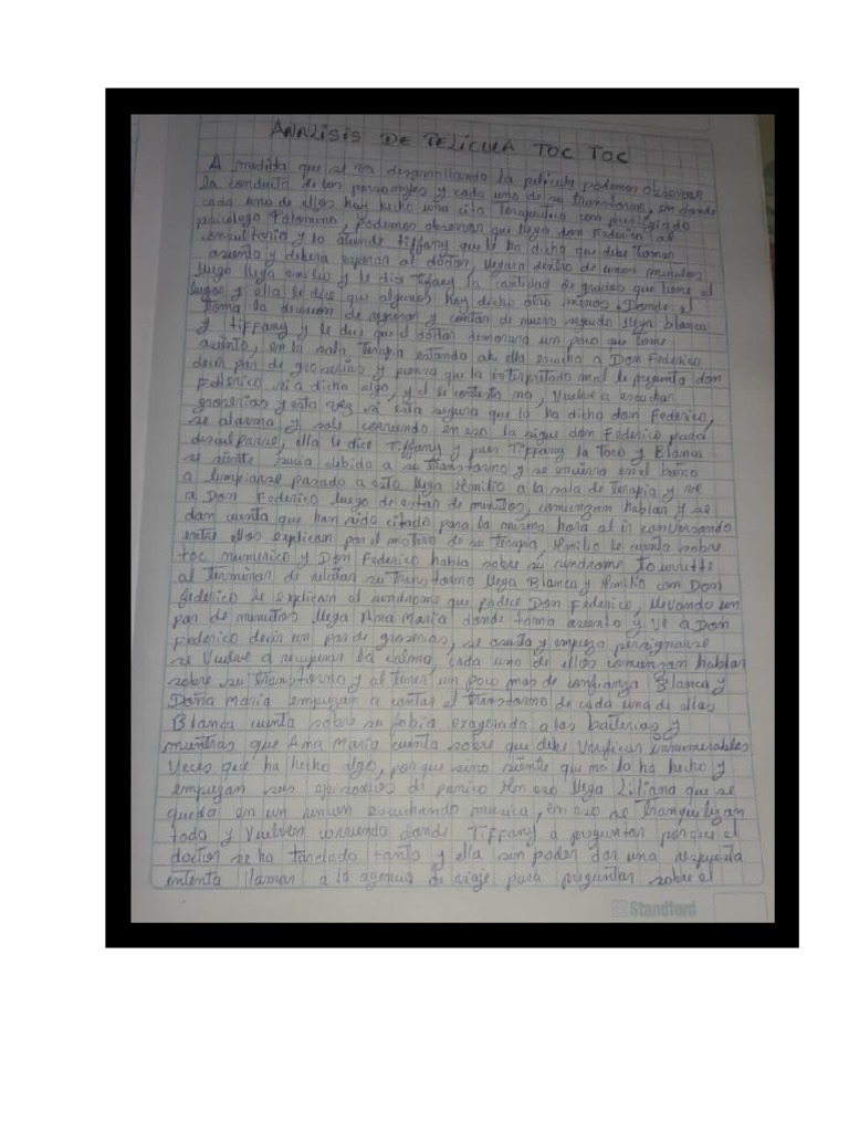 Analisis de La Pelicula Toc Toc | PDF