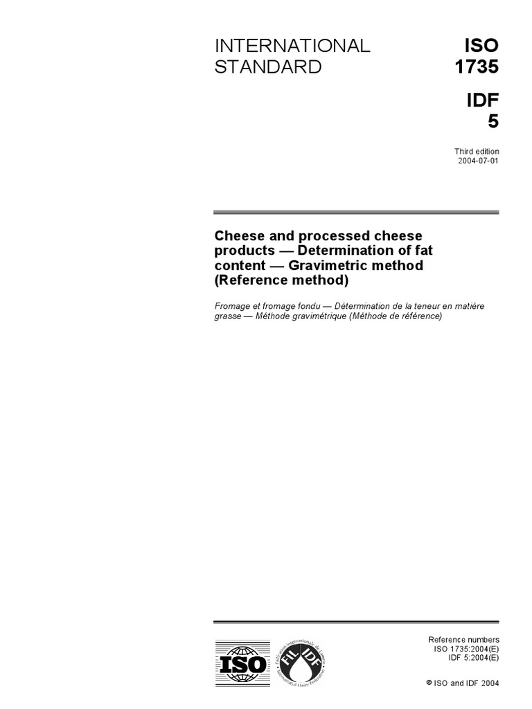 IDF 005 - ISO 1735 2004 e | PDF | Business | Computers