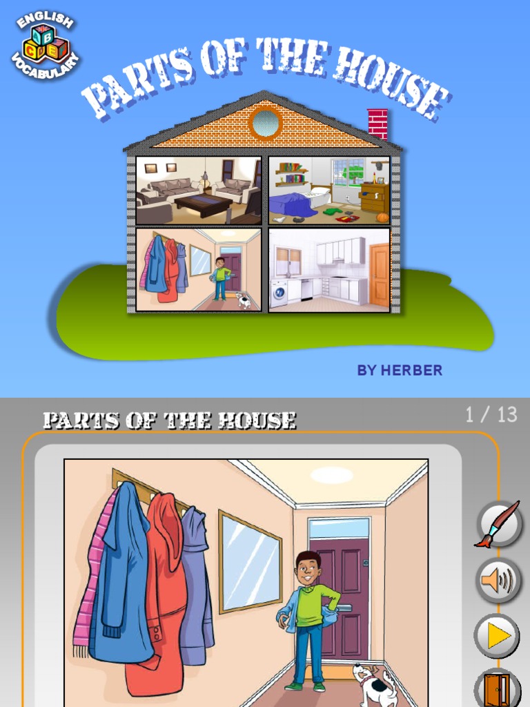 Parts of The House PPT Flashcards Fun Activities Games Games Picture ...