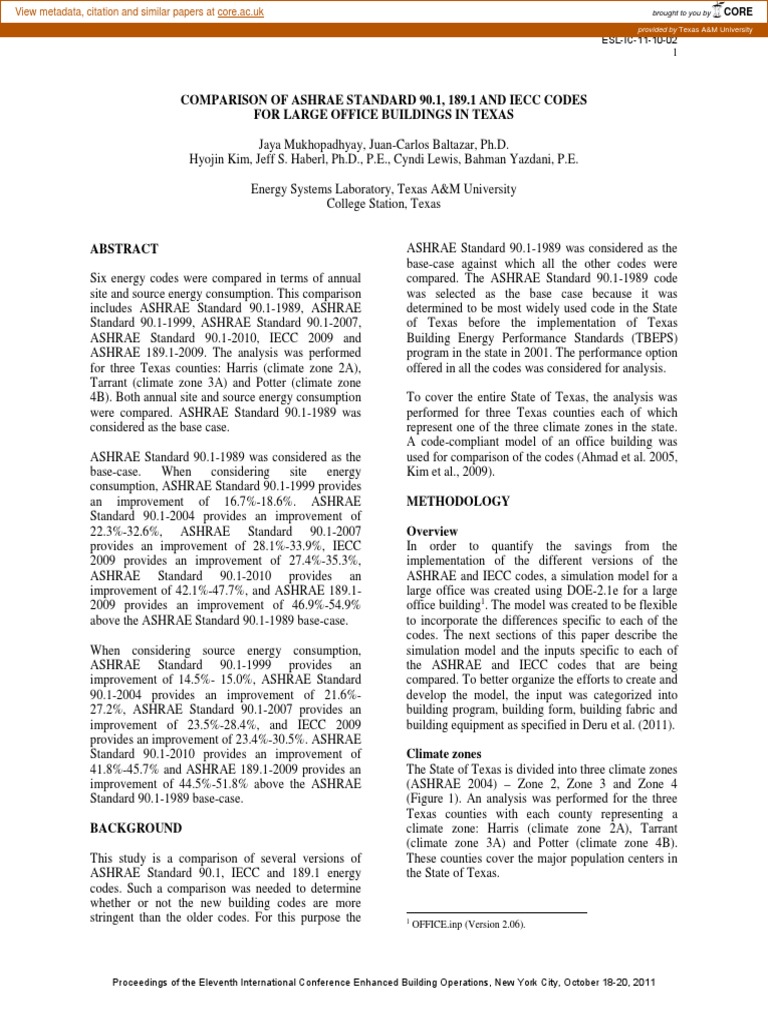 Comparison of Ashrae Standard 90.1, 189.1 | PDF | Water Heating ...
