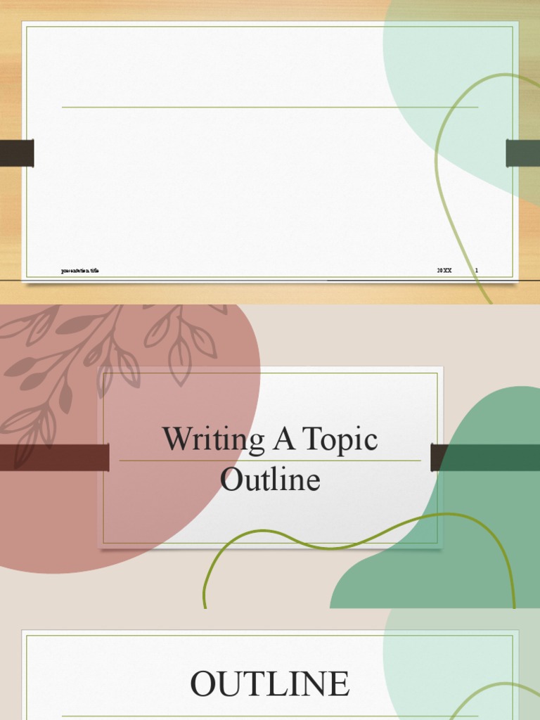Writing A Topic Outline | PDF | Sentence (Linguistics) | Cognitive Science
