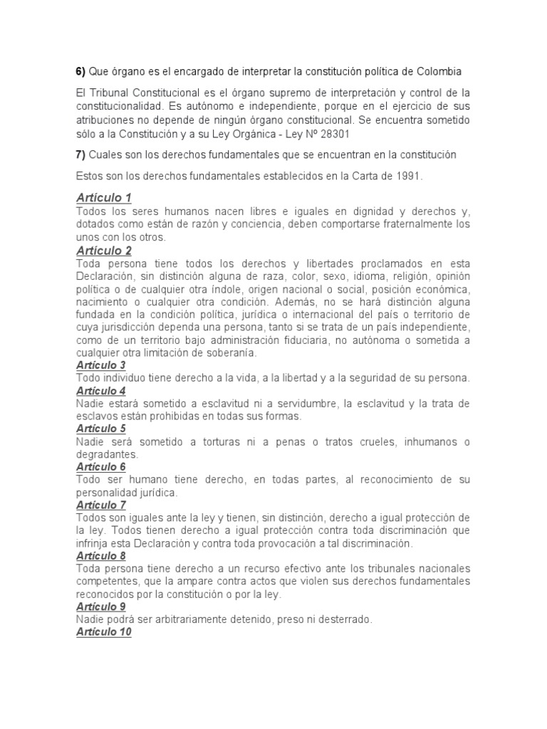 Constitucion Politica Pdf Constitución Derechos