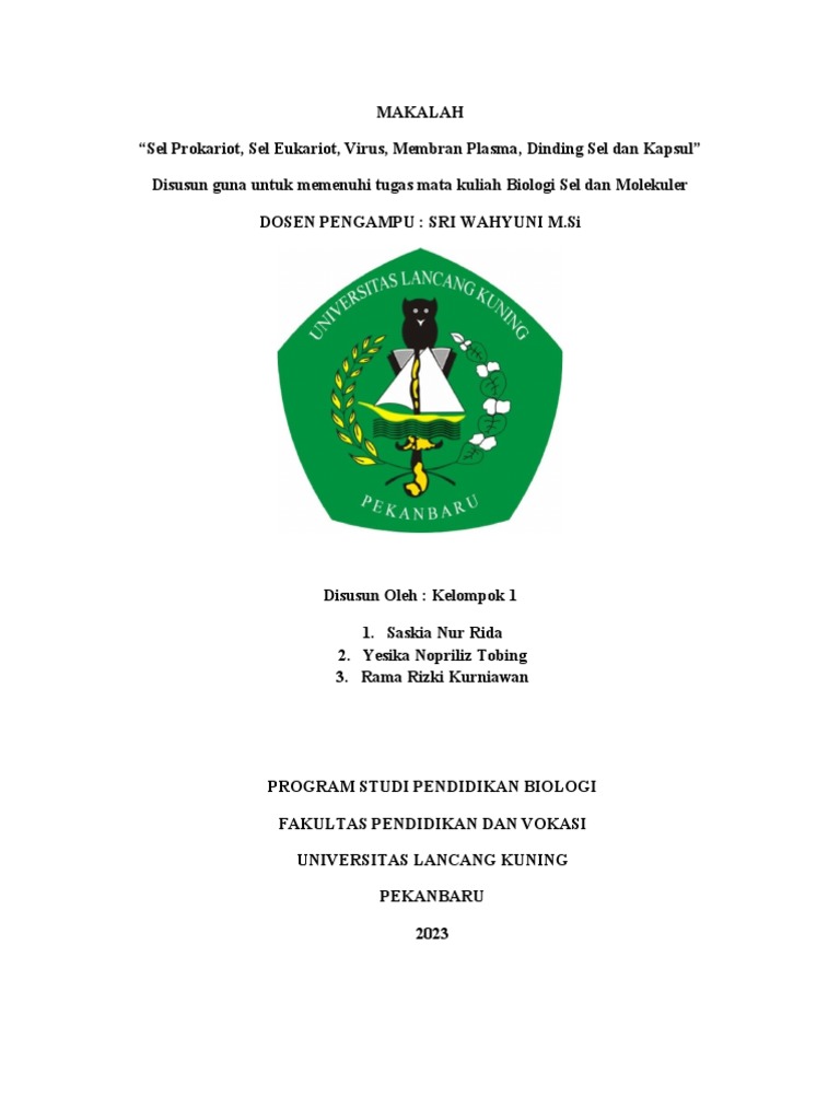 MAKALAH Biologi Sel Kel 1 | PDF