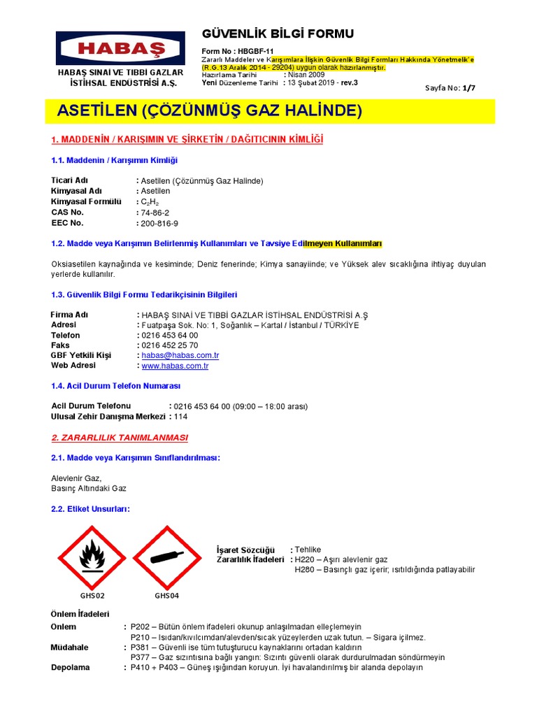Asetilen GBF11 | PDF
