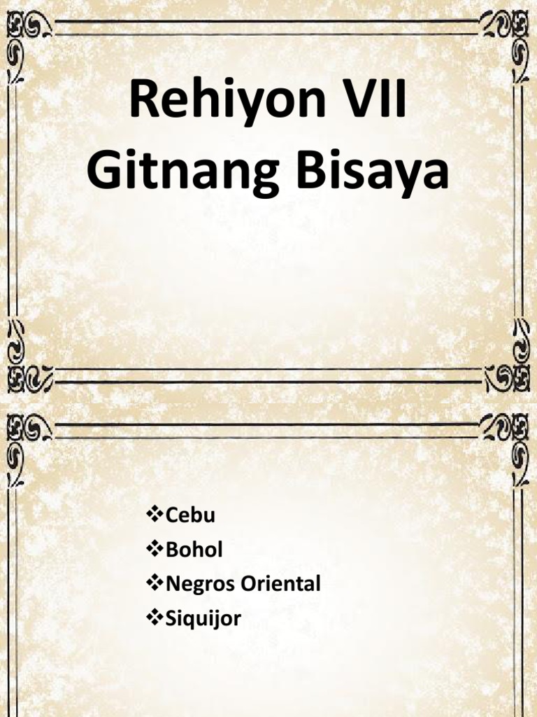 Rehiyon VII Gitnang Bisaya | PDF
