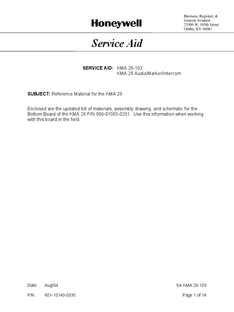 Kma26 Sa 103 601-10140-0030 | PDF | Electrical Engineering ...