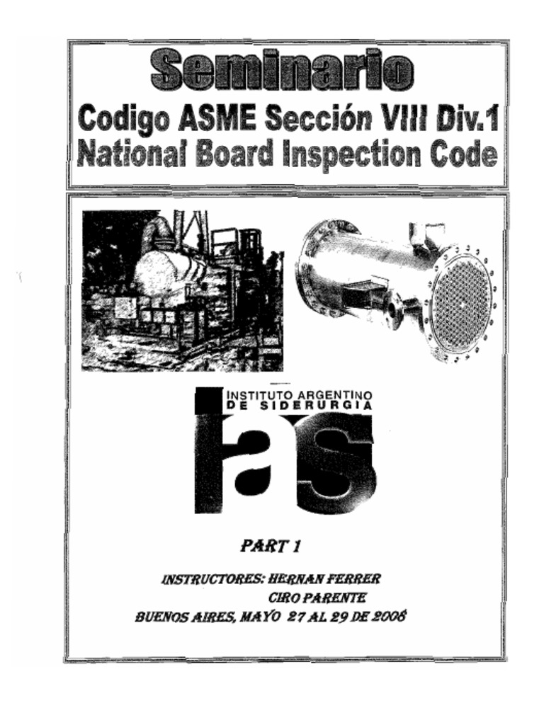 Curso - Seminario ASME VIII Div.1 | PDF