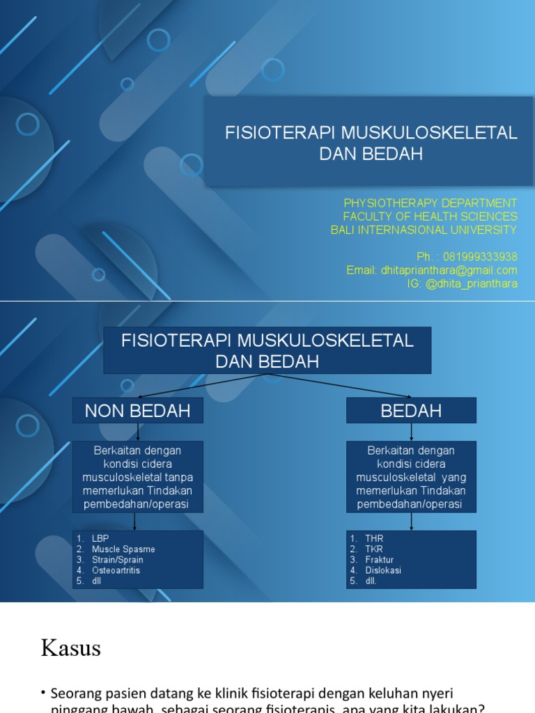 Fisioterapi Muskuloskeletal Dan Bedah | PDF
