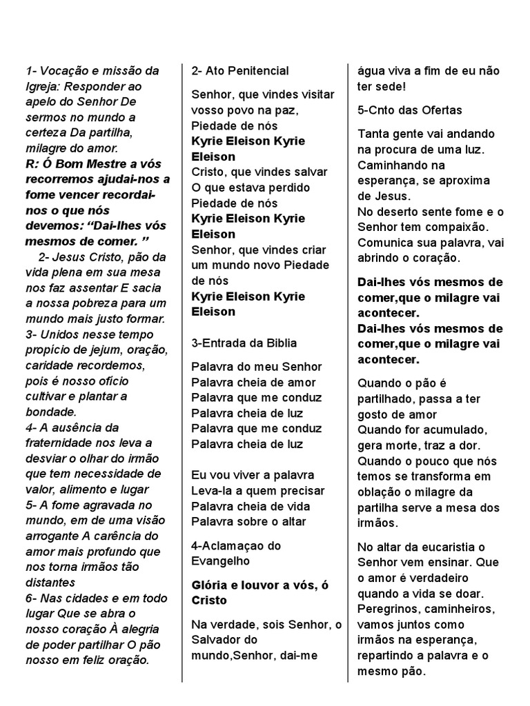 Dokumen - Tips - Modelo-De-Folheto-Para-Missa (1) (Salvo Automaticamente) | PDF | Jesus | Amor