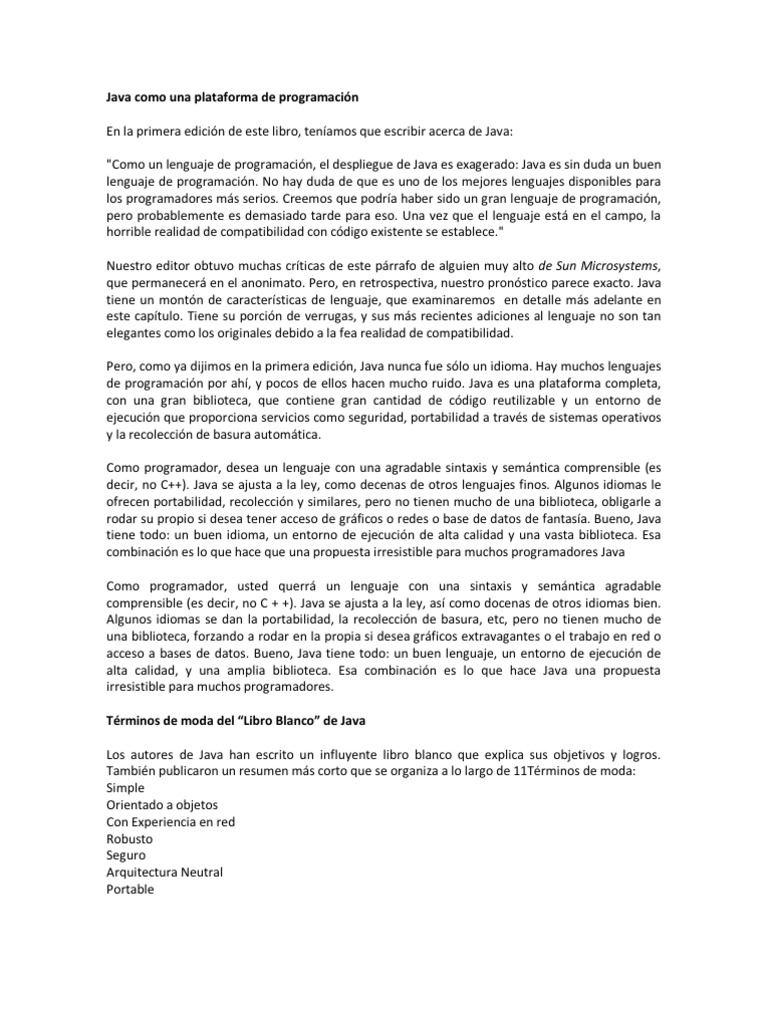 Libro De Java Pdf Java Lenguaje De Programación Puntero Programación De Computadora 