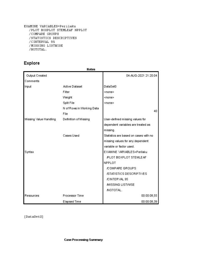 SPSS Univariat | PDF | Statistical Theory | Statistical Analysis