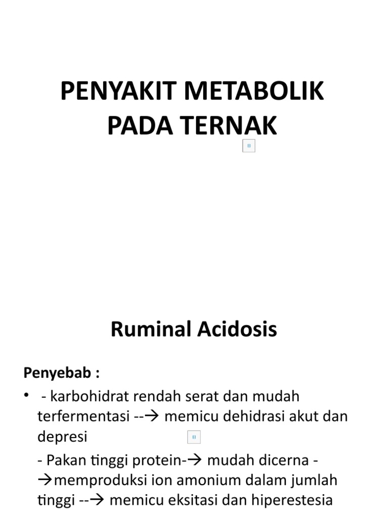 Penyakit Metabolik Ternak Voice Bu Tita | PDF